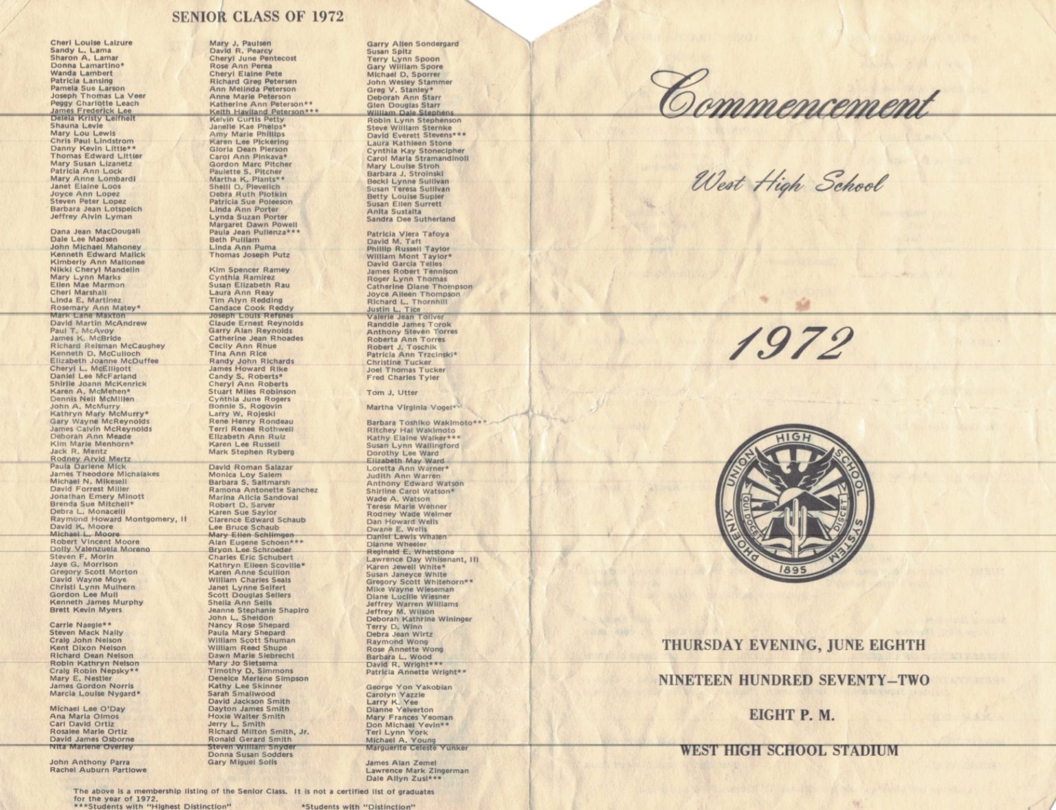 WHS 1972 Reunion – Phoenix West High School